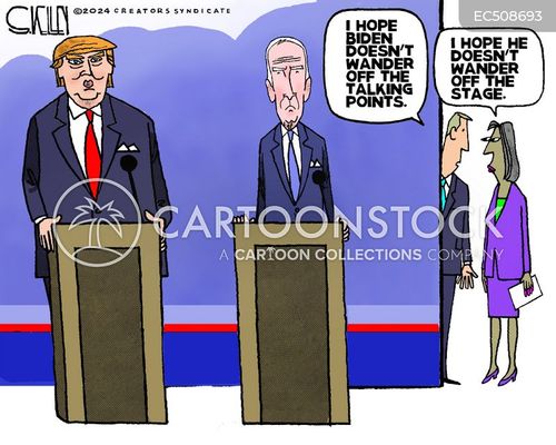 Trump No Debate Cartoons and Comics - funny pictures from CartoonStock