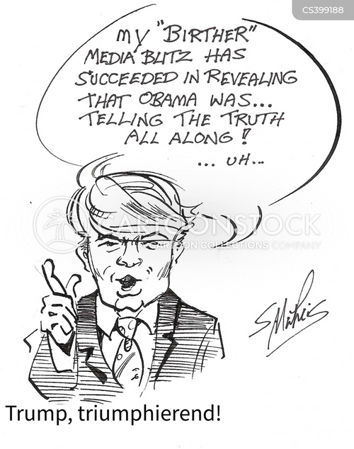 Cartoons und Karikaturen mit Birther