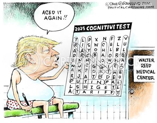 Trump Cognitive Test Cartoons and Comics - funny pictures from CartoonStock