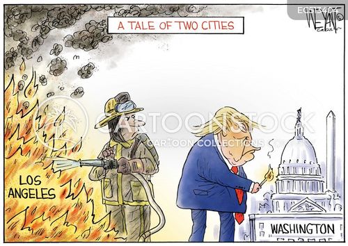 La Fires Cartoons and Comics - funny pictures from CartoonStock