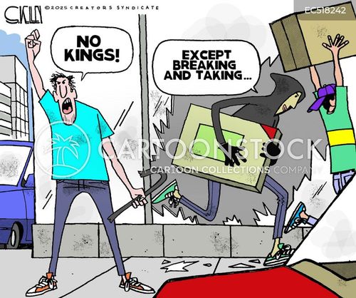No Kings Protest Cartoons and Comics - funny pictures from CartoonStock