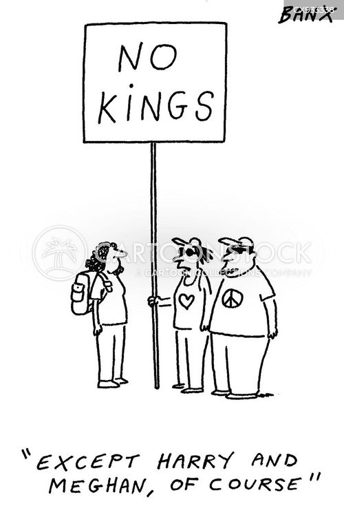 No Kings Protest Cartoons and Comics - funny pictures from CartoonStock