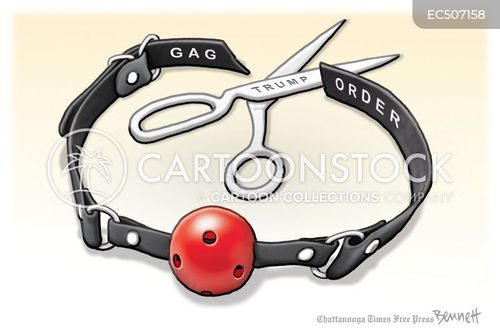 Trump Gag Order Cartoons and Comics - funny pictures from CartoonStock