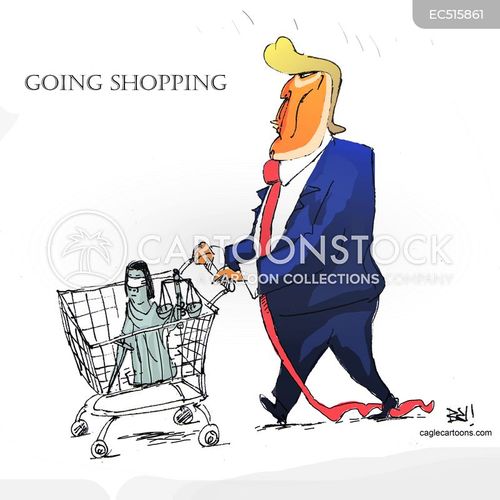 Trump Shopping Cartoons and Comics - funny pictures from CartoonStock