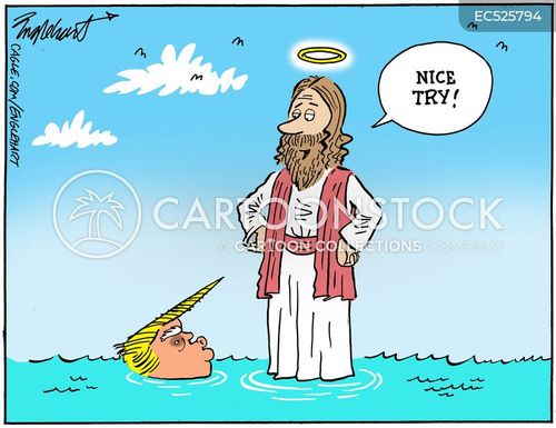 Trump As Jesus Cartoons and Comics - funny pictures from CartoonStock