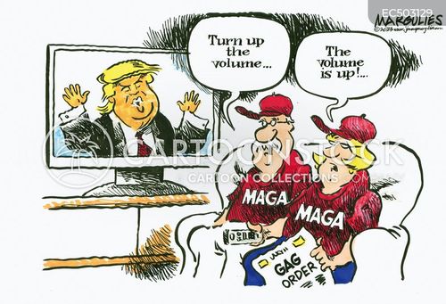 Trump Gag Order Cartoons and Comics - funny pictures from CartoonStock