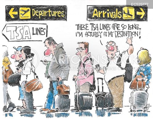 Security Queue Cartoons and Comics - funny pictures from CartoonStock