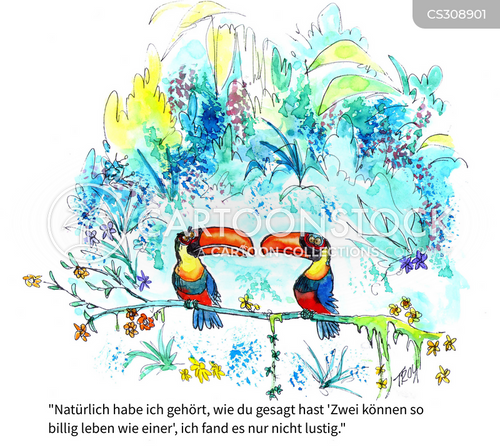 Cartoons und Karikaturen mit Tukan