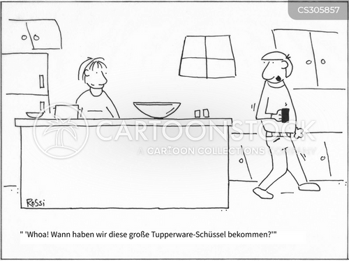 Cartoons und Karikaturen mit Kochgeschirr