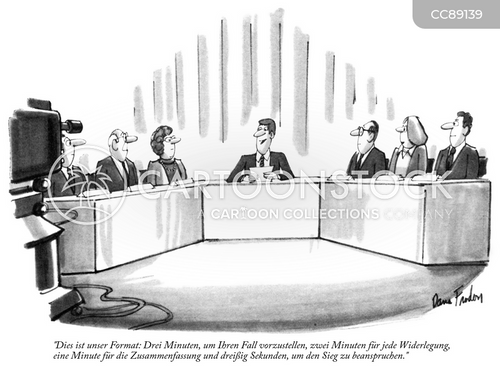 Cartoons und Karikaturen mit Einseitiges Argument