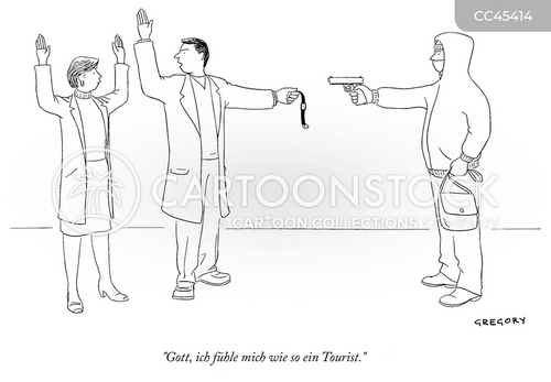 Cartoons und Karikaturen mit Ausrauben