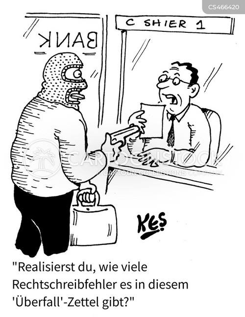 Cartoons und Karikaturen mit Spelling Mistakes