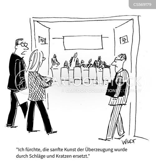 Cartoons und Karikaturen mit Abrieb