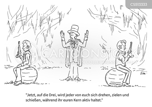 Cartoons und Karikaturen mit Balling-gewehre