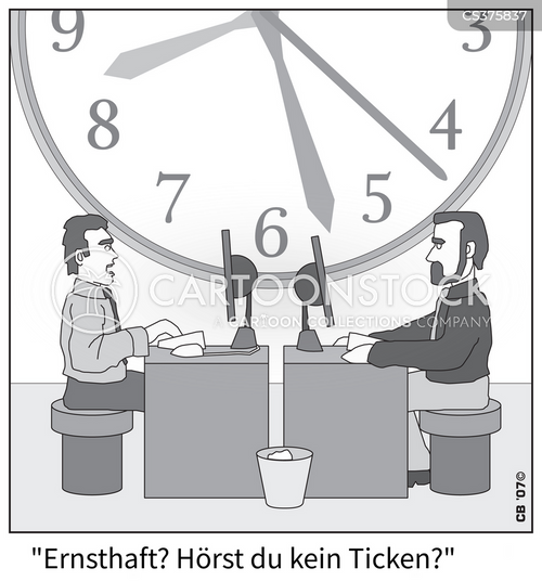 Cartoons und Karikaturen mit Tickend