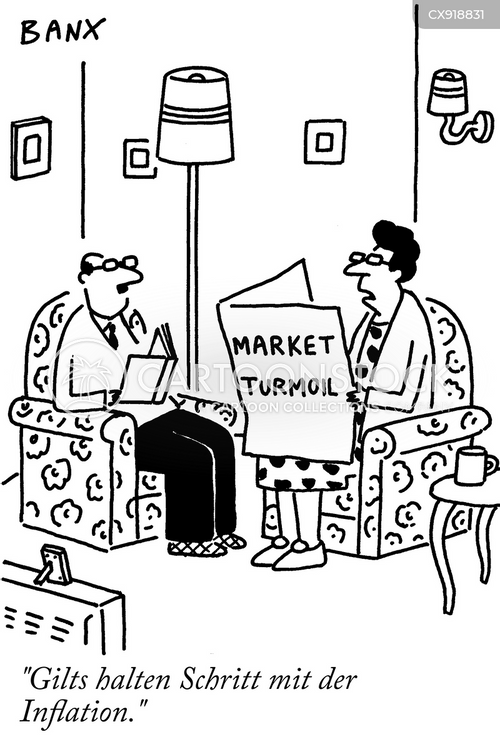Cartoons und Karikaturen mit Inflation