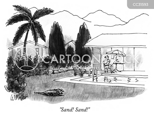 Cartoons und Karikaturen mit Eidechse