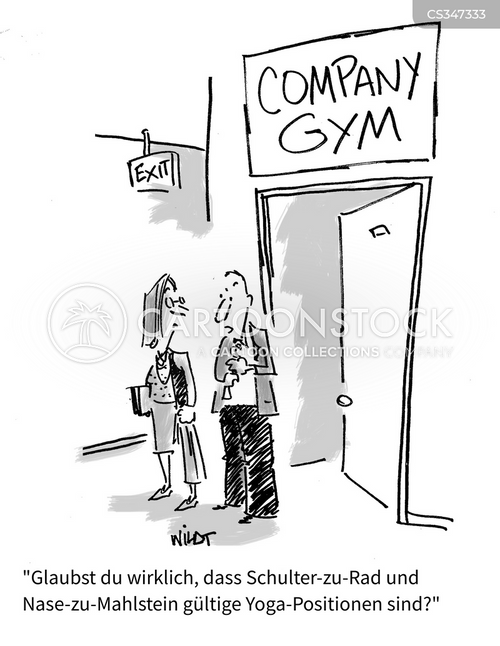 Cartoons und Karikaturen mit Schulter-zu-rad