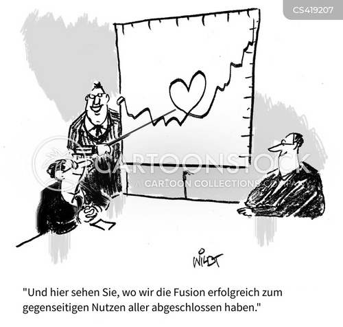 Cartoons und Karikaturen mit Post-merger-integration