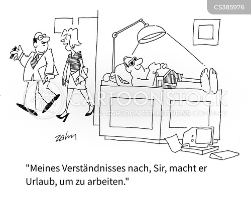 Cartoons und Karikaturen mit Urlaubsurlaub
