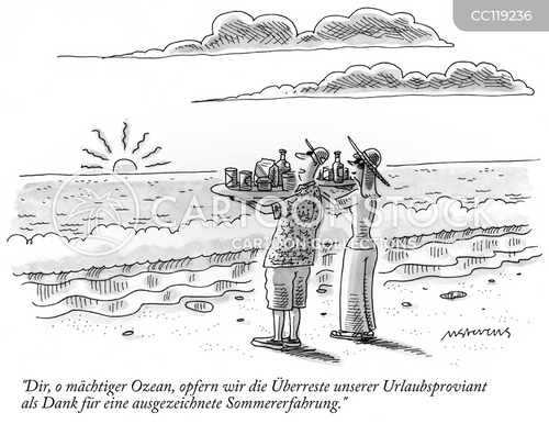 Cartoons und Karikaturen mit Im Urlaub