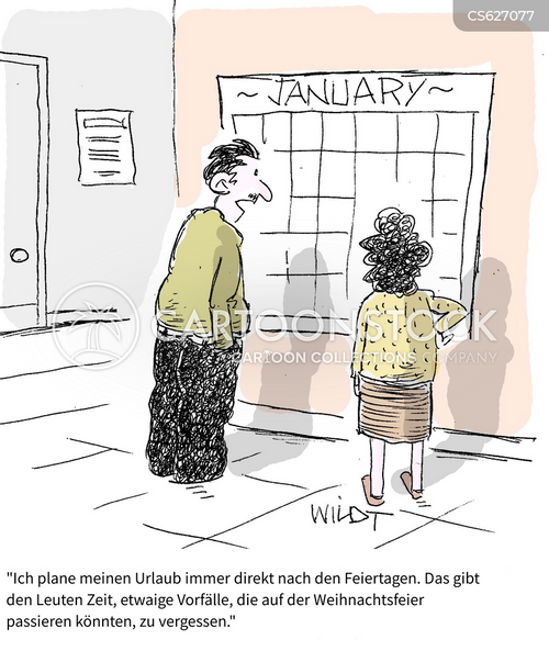 Cartoons und Karikaturen mit Nach Den Feiertagen