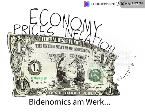 Cartoons und Karikaturen mit Bidenomics