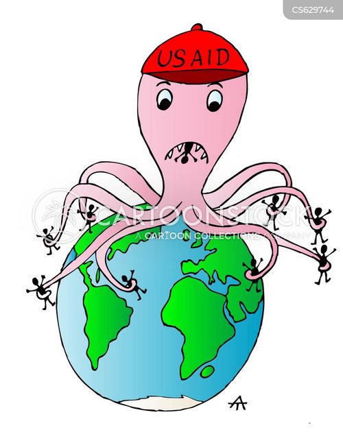 Aid Imperialism Cartoons and Comics - funny pictures from CartoonStock