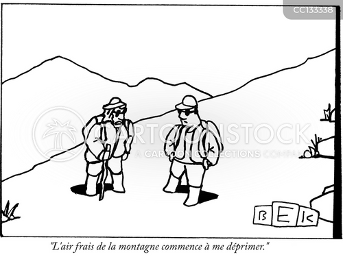 Dessins humoristique et caricaturés avec Randonneur