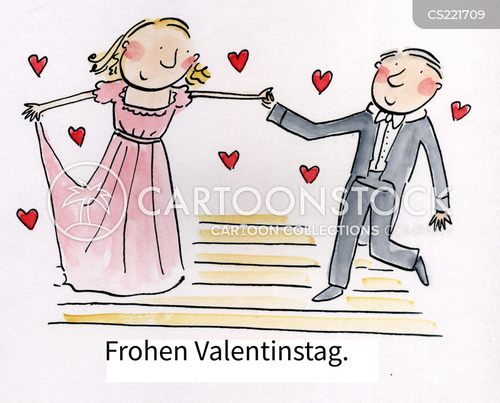 Cartoons und Karikaturen mit Valentinstagsgrüße