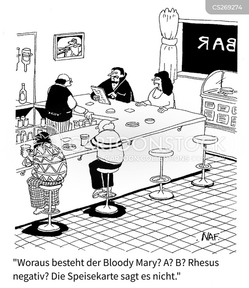 Cartoons und Karikaturen mit Rhesus-blut