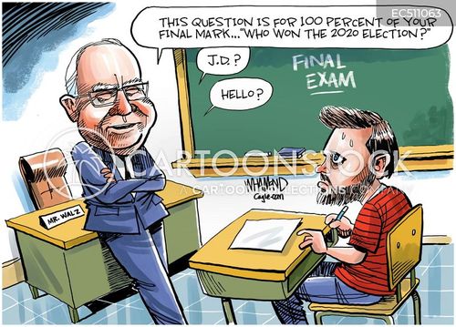 Walz Lies Cartoons and Comics - funny pictures from CartoonStock