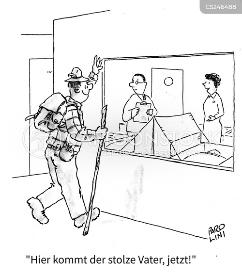 Cartoons und Karikaturen mit Stolzer Vater