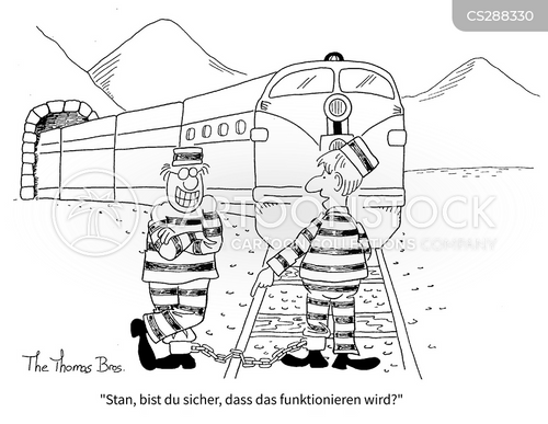 Cartoons und Karikaturen mit Handschellen