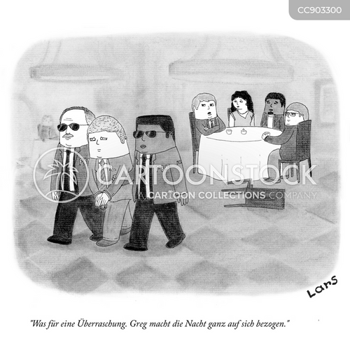 Cartoons und Karikaturen mit Aufmerksamkeitssucher