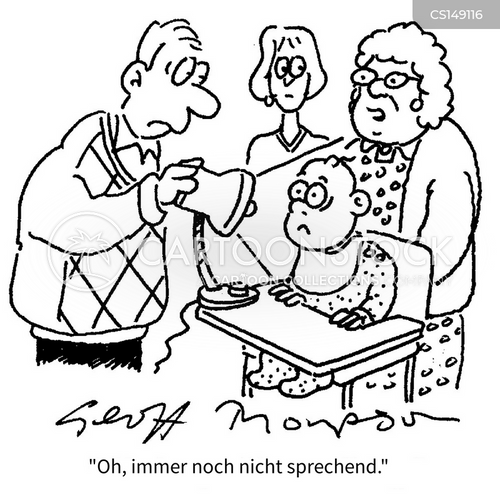 Cartoons und Karikaturen mit Sprechen Lernen