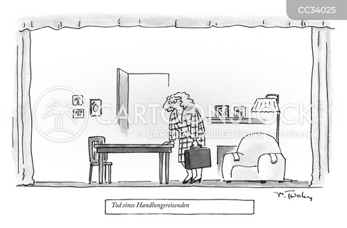 Cartoons und Karikaturen mit Tod Des Handlungsreisenden