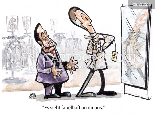 Cartoons und Karikaturen mit Zwangsjacke
