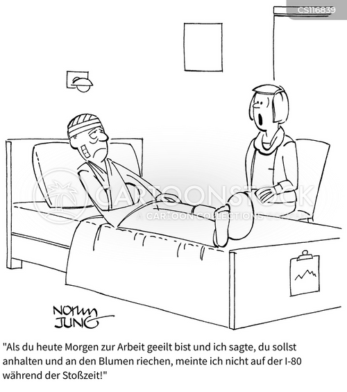 Cartoons und Karikaturen mit Verkehrsunfall