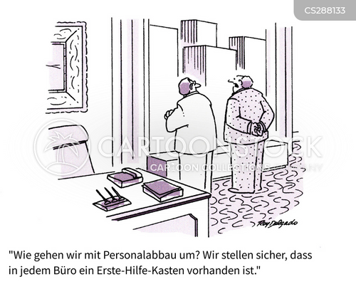 Cartoons und Karikaturen mit Erste-hilfe-material