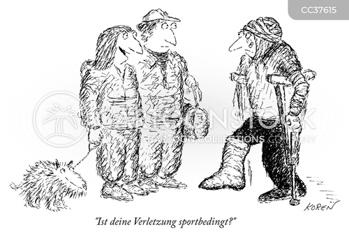 Cartoons und Karikaturen mit Pflaster