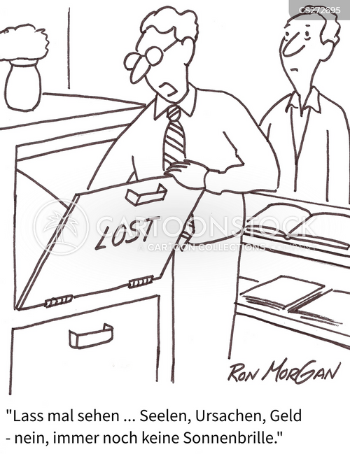 Cartoons und Karikaturen mit Brillen