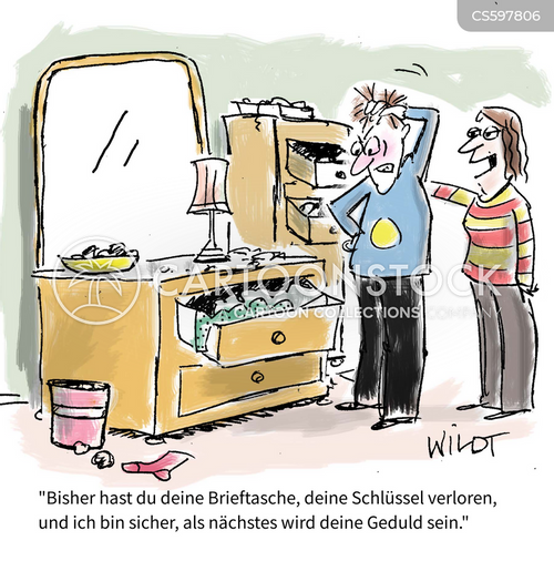 Cartoons und Karikaturen mit Geduld