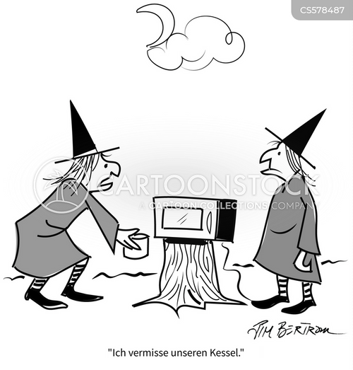 Cartoons und Karikaturen mit Hexenkessel