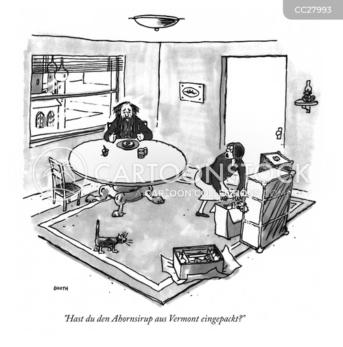 Cartoons und Karikaturen mit Pfannkuchen