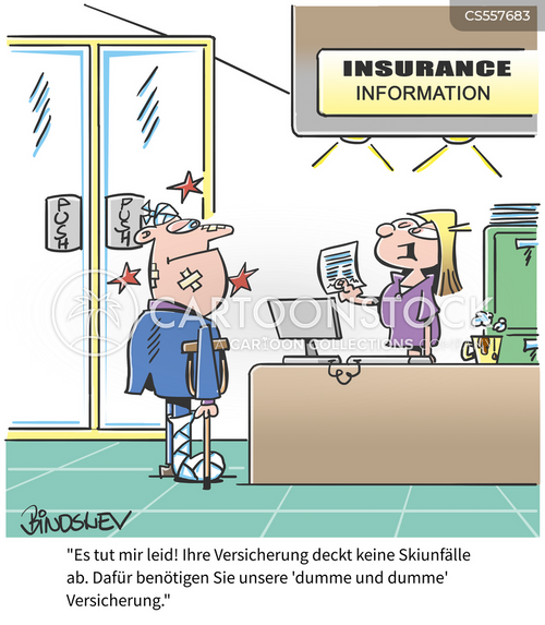 Cartoons und Karikaturen mit Skifahren