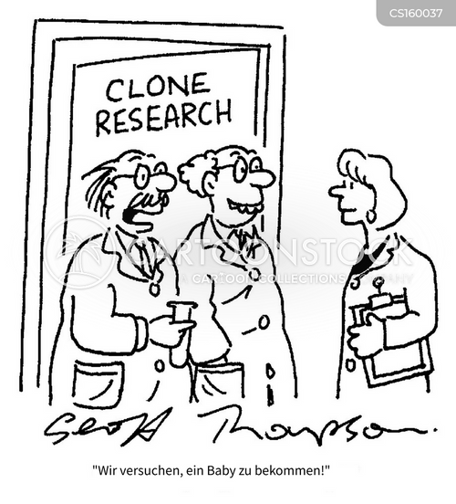 Cartoons und Karikaturen mit Reproduktives Klonen