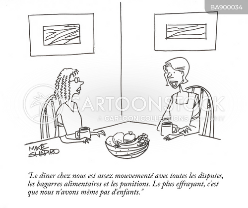 Dessins humoristique et caricaturés avec Bagarre Alimentaire