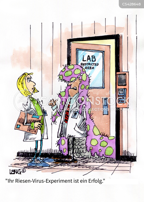 Cartoons und Karikaturen mit Biologisches Experiment