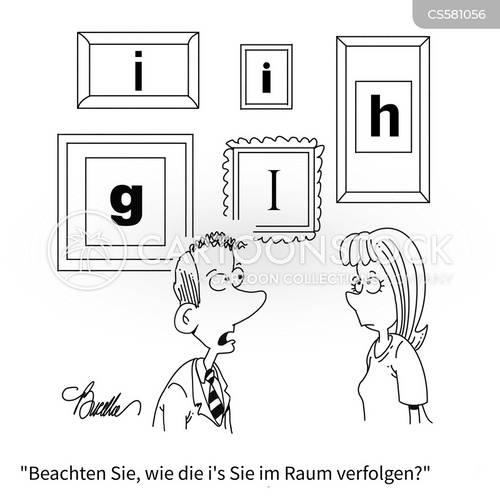 Cartoons und Karikaturen mit Visuelles System